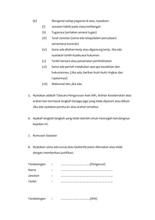 30.kew.pa 30 (laporan akhir kehilangan aset alih) | DOC