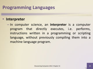 Programming Languages | PPTX | Programming Languages | Computing
