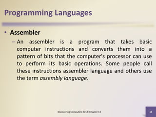 Programming Languages | PPTX | Programming Languages | Computing