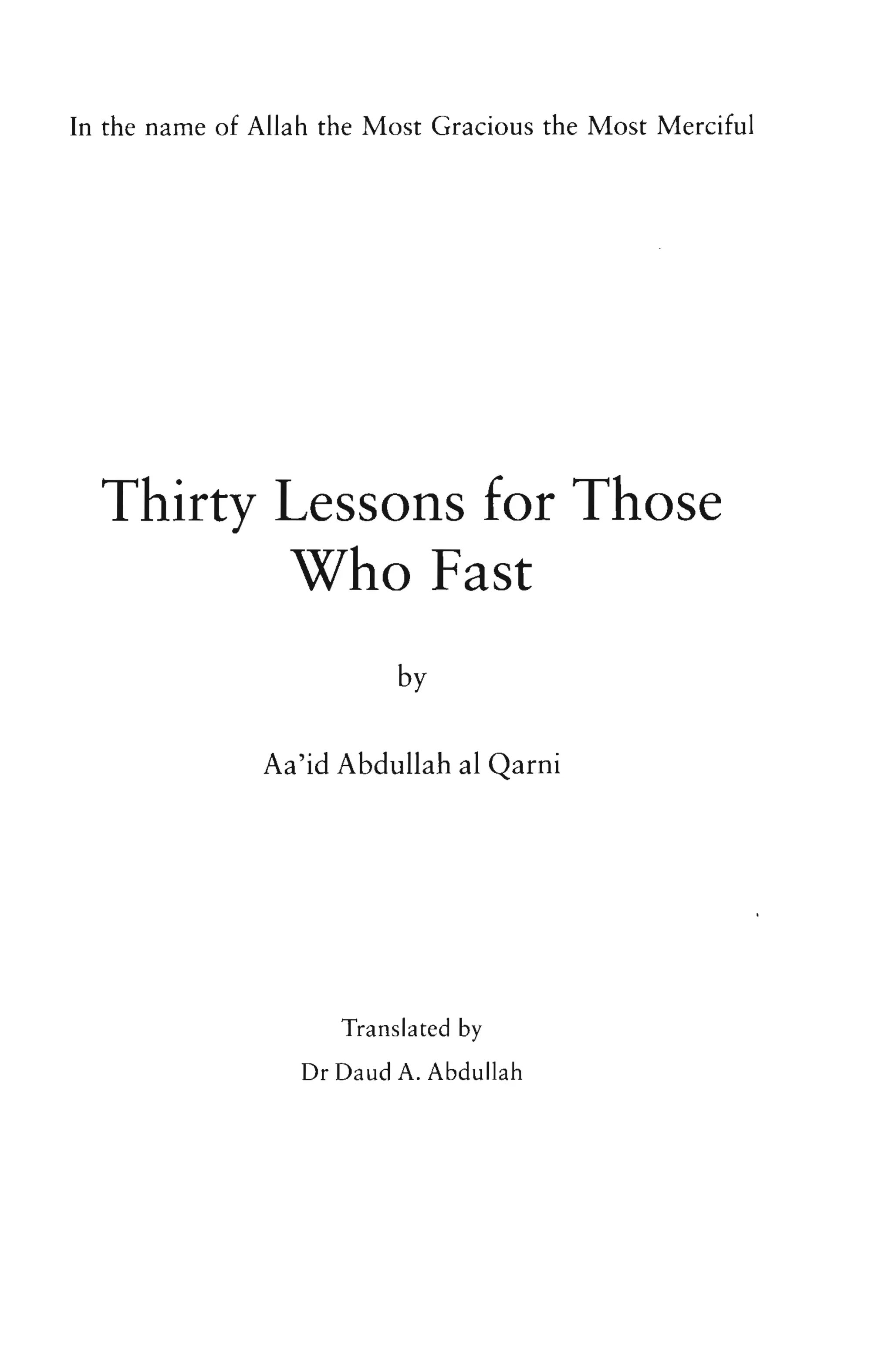 30 lessons-for-those-who-fast | PDF