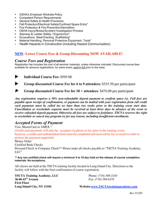 30-Hr OSHA Registration Form | PDF