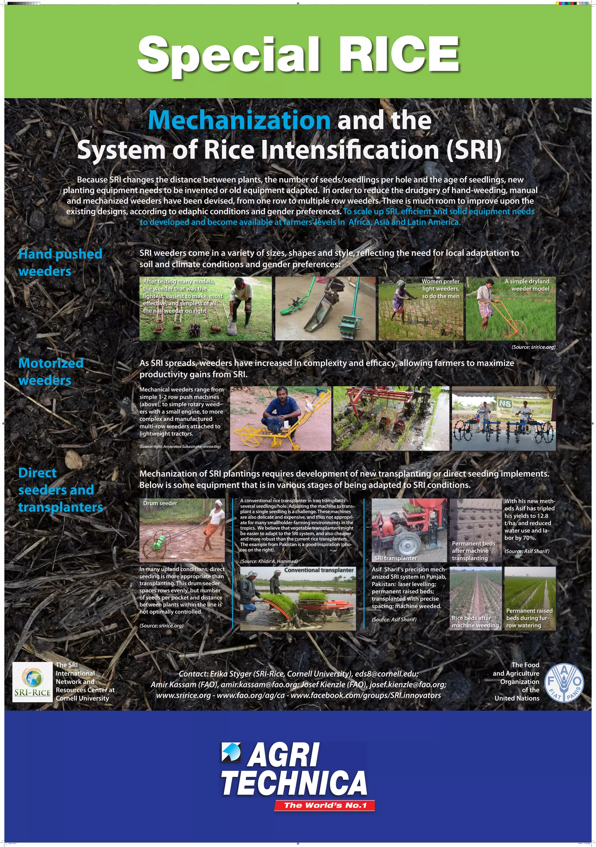 1323 - Mechanization and the System of Rice Intensification (SRI) | PDF
