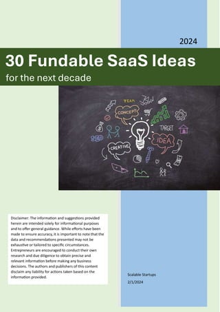 30 SaaS Project Ideas That Are Still Getting Funded: A Developer’s Guide | PDF