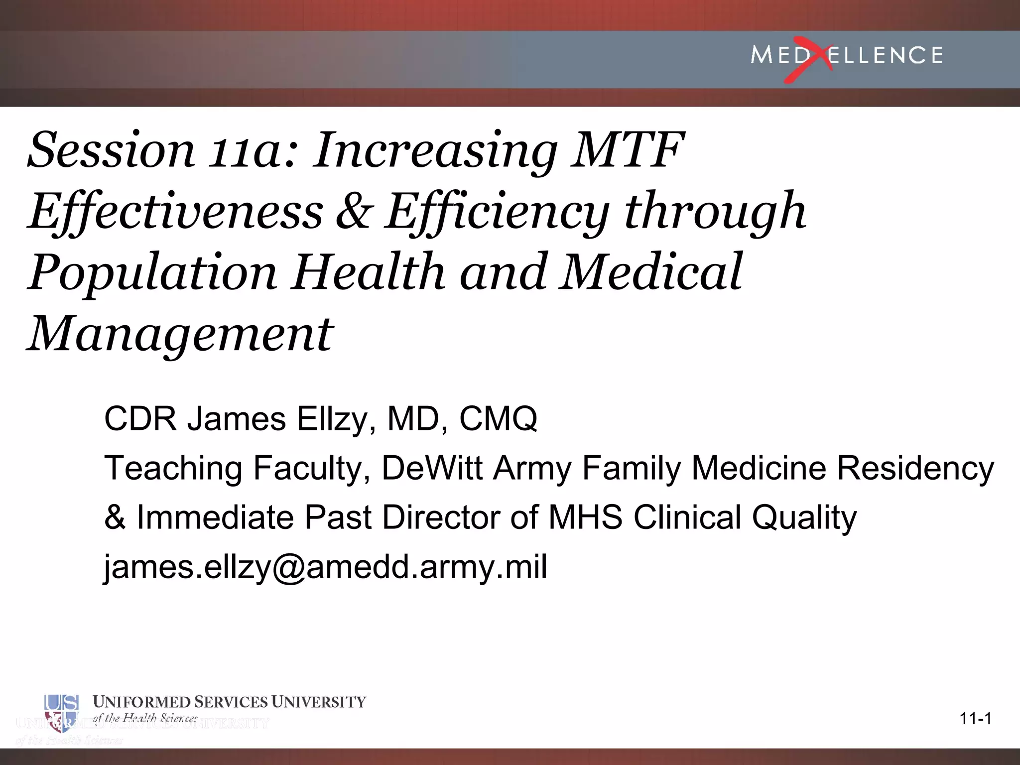 Session 11A - Increasing MTF Effectiveness & Efficiency | PPT