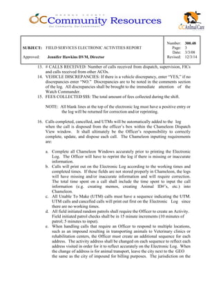 300.48 field services electronic activities report | PDF