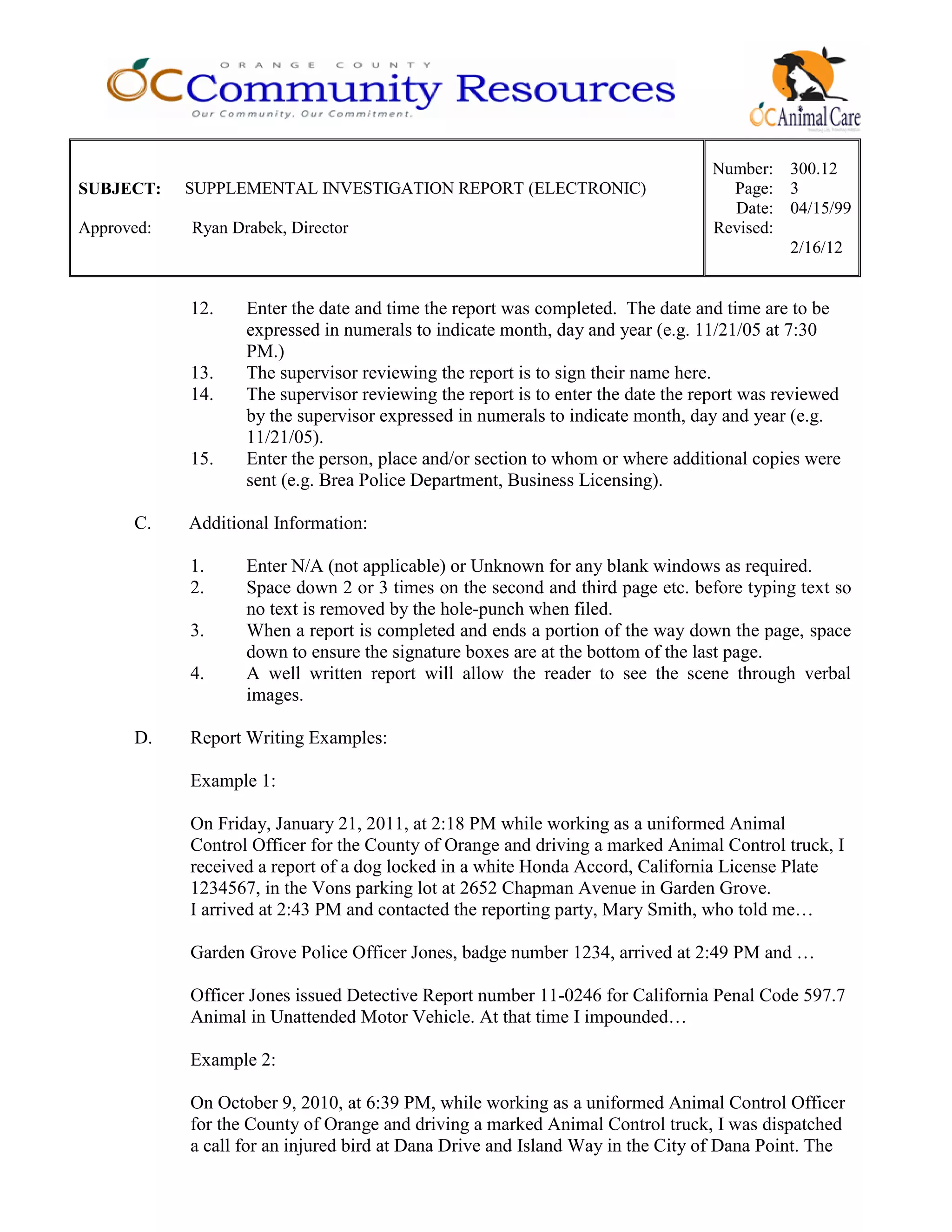 300.12 supplemental investigation report (electronic) | PDF