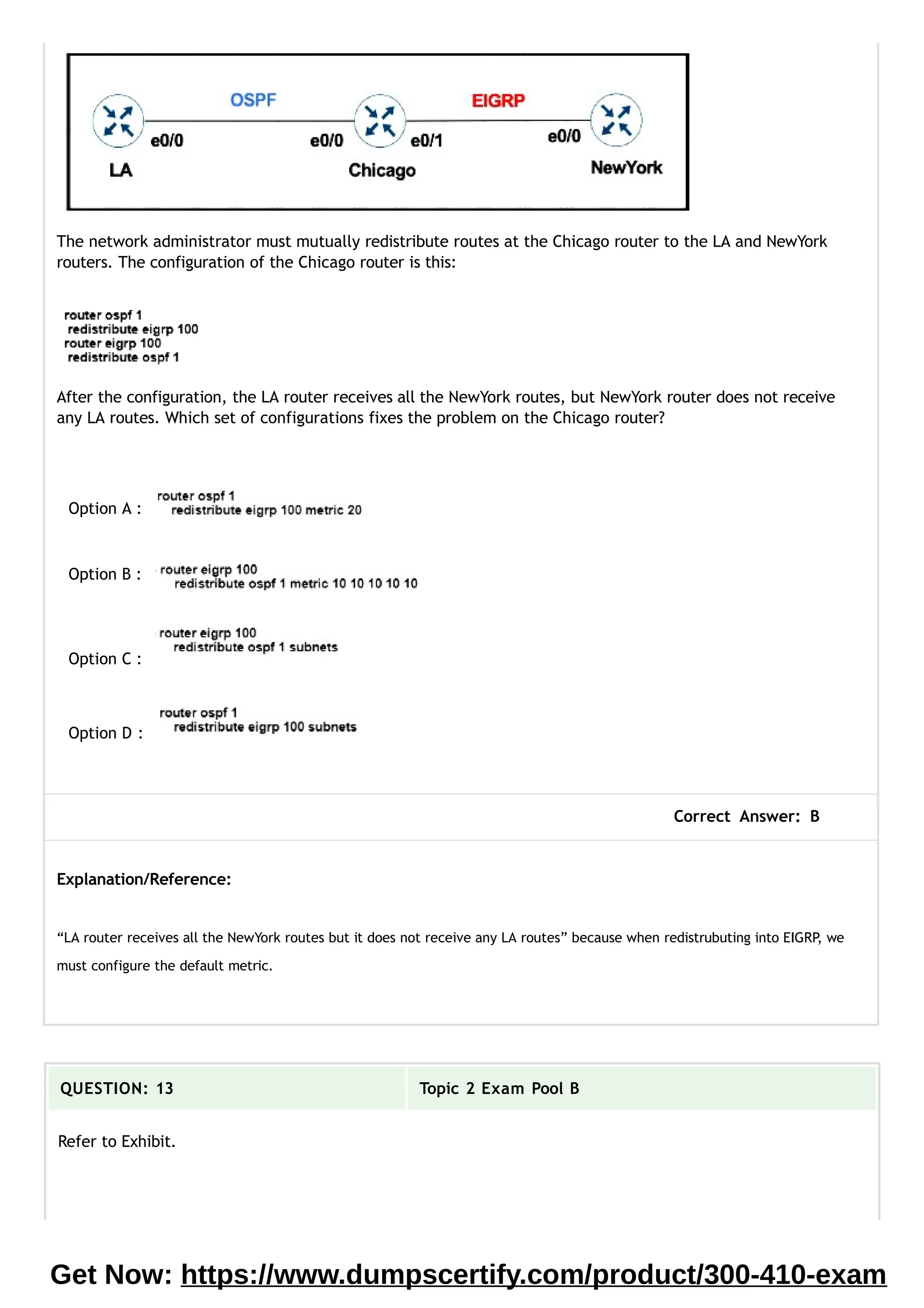 Cisco 300-410 exam questions and answers | PPTX