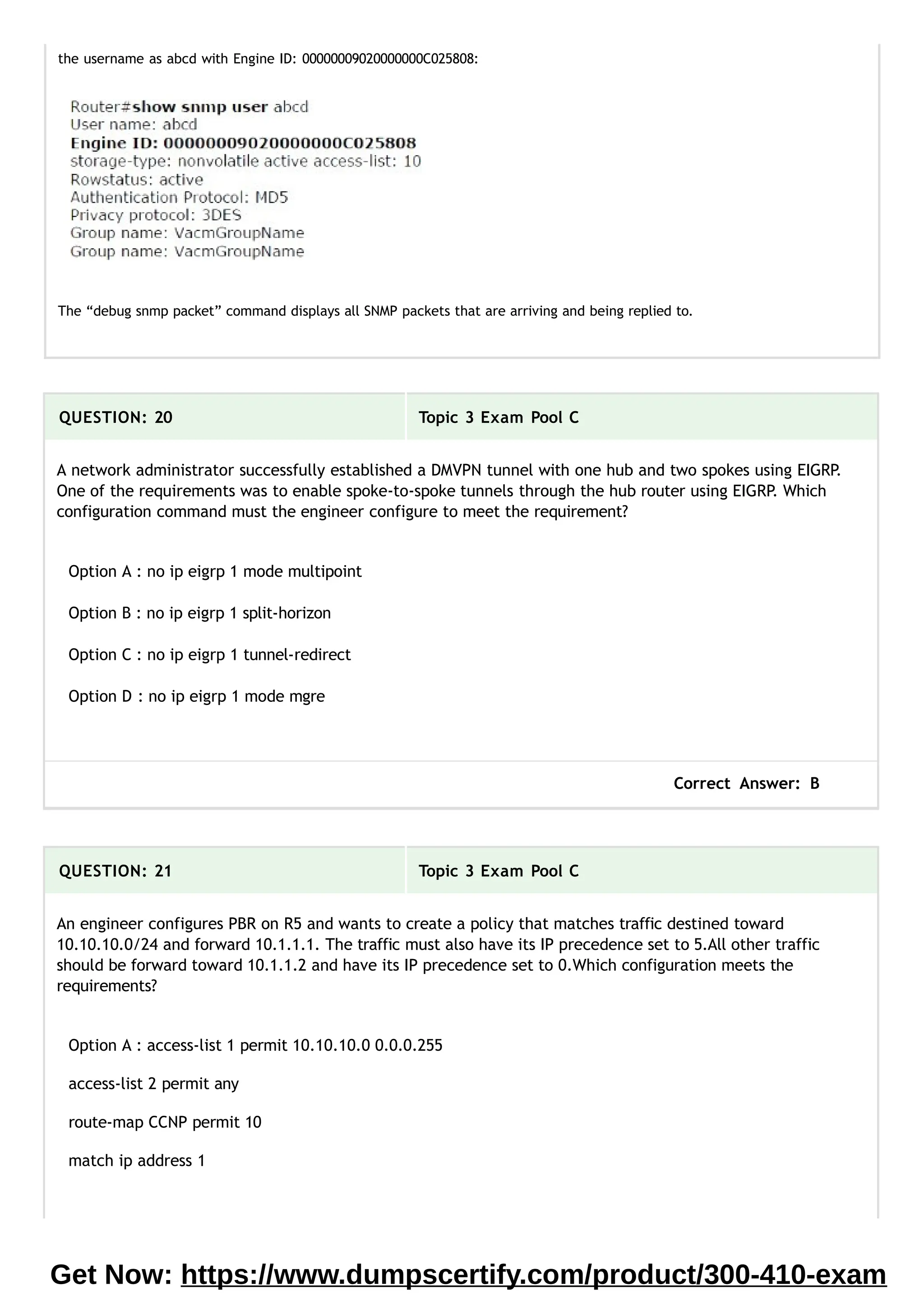 Cisco 300-410 exam questions and answers | PPTX