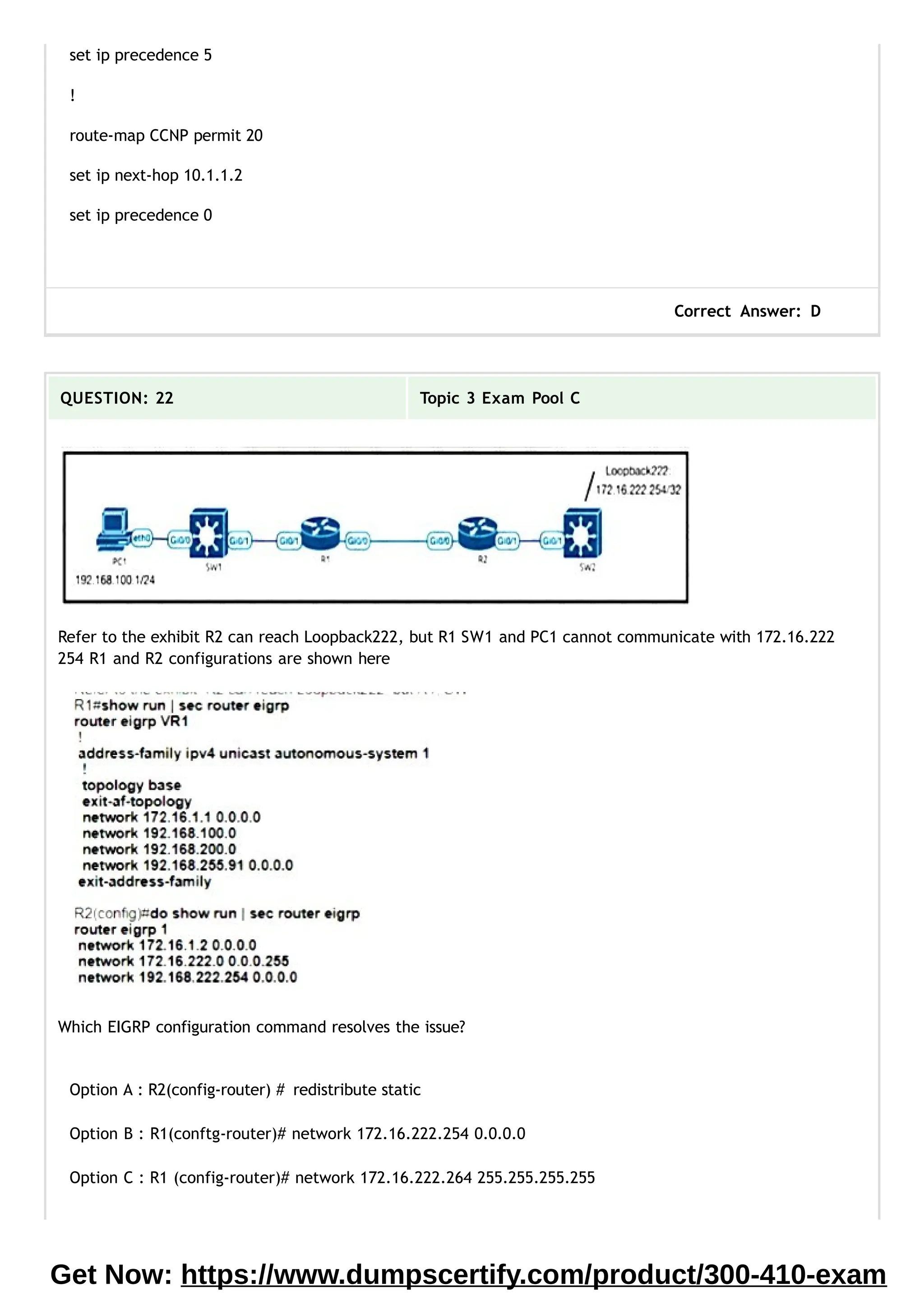 Cisco 300-410 exam questions and answers | PPTX