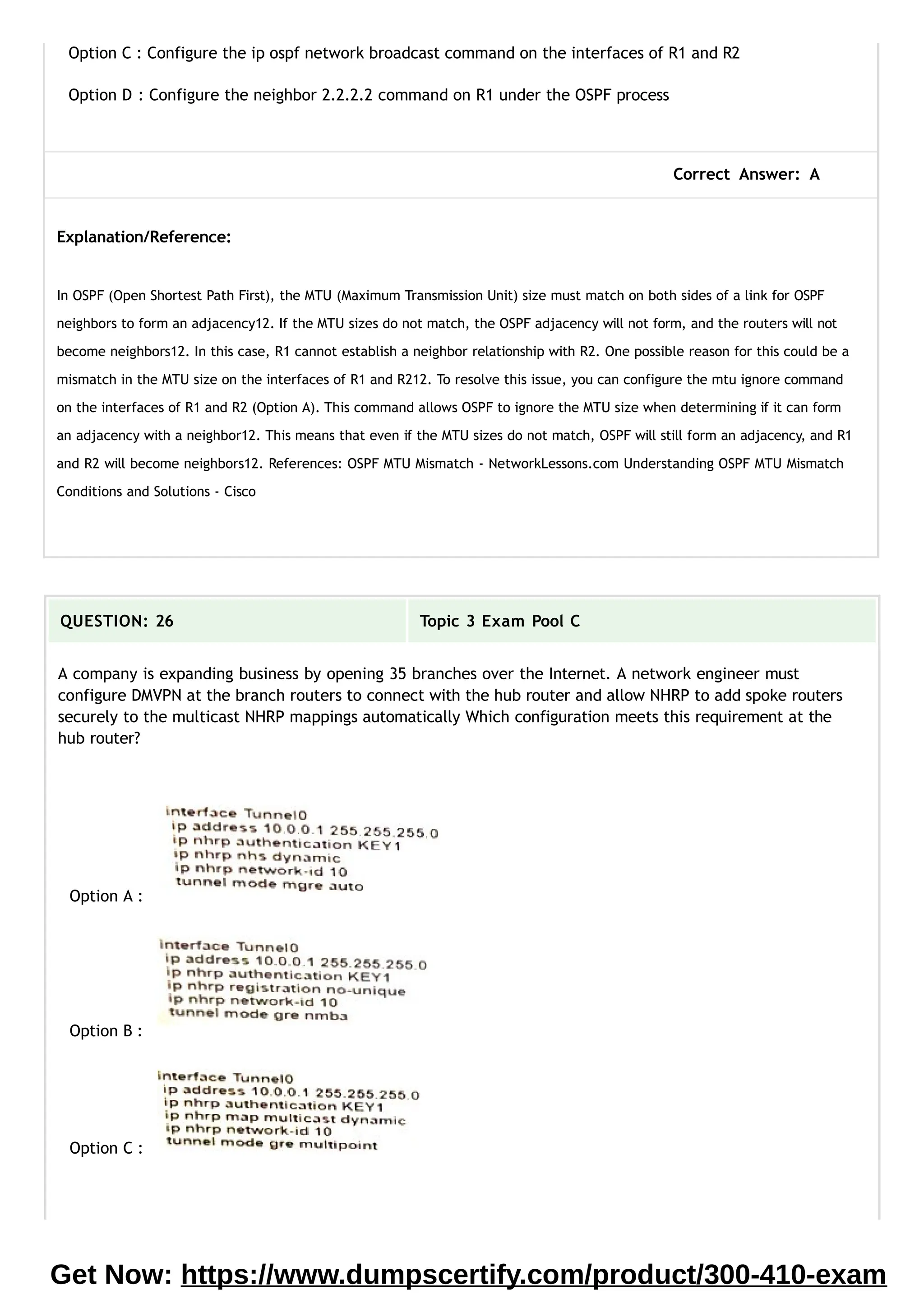 Cisco 300-410 exam questions and answers | PPTX