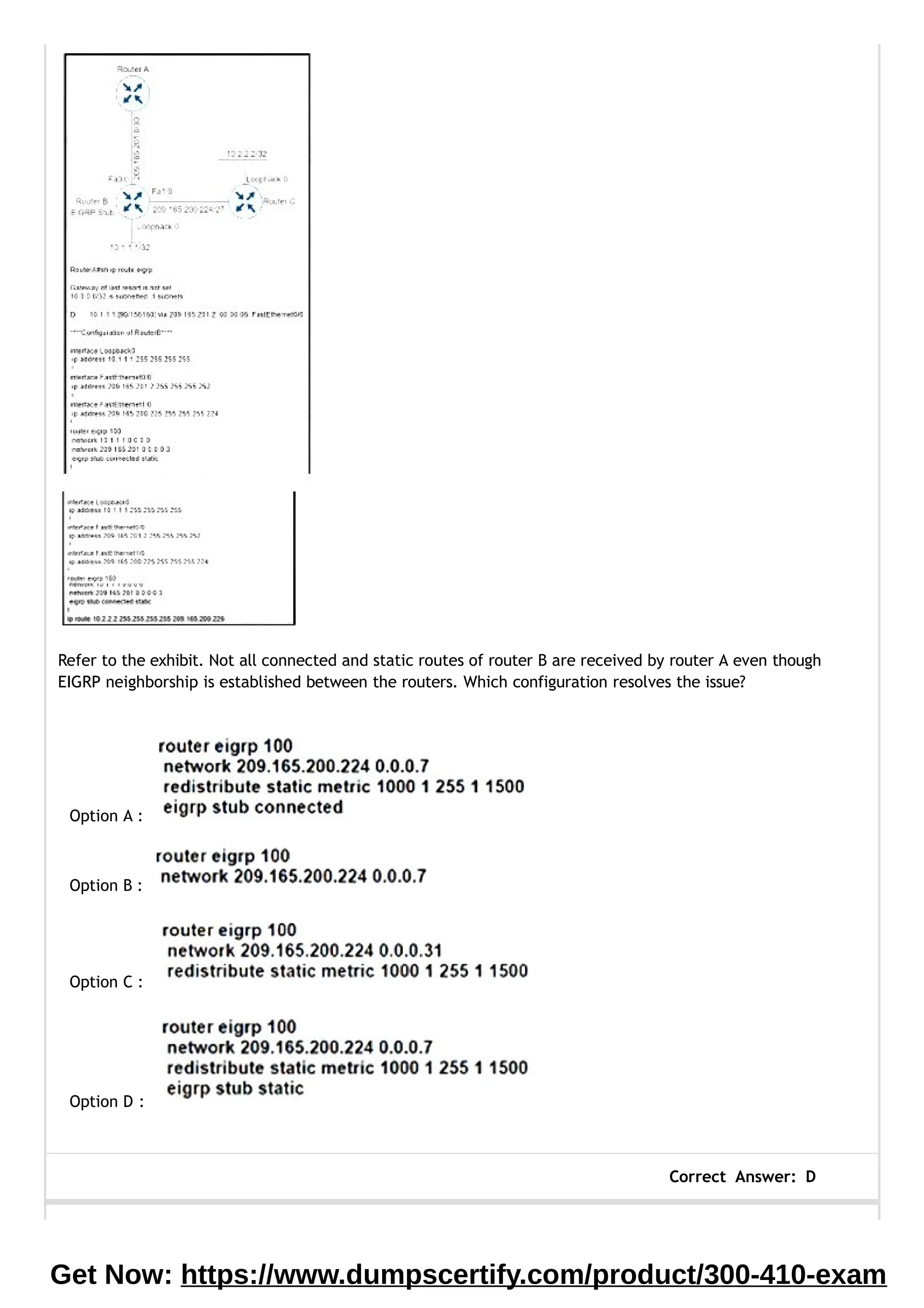 Cisco 300-410 exam questions and answers | PPTX