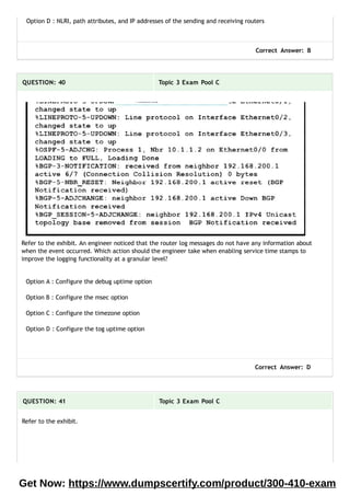 Cisco 300-410 exam questions and answers | PPTX