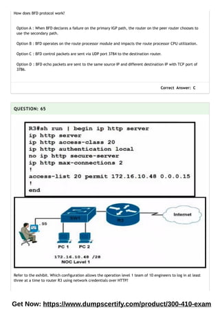 Cisco 300-410 exam questions and answers | PPTX