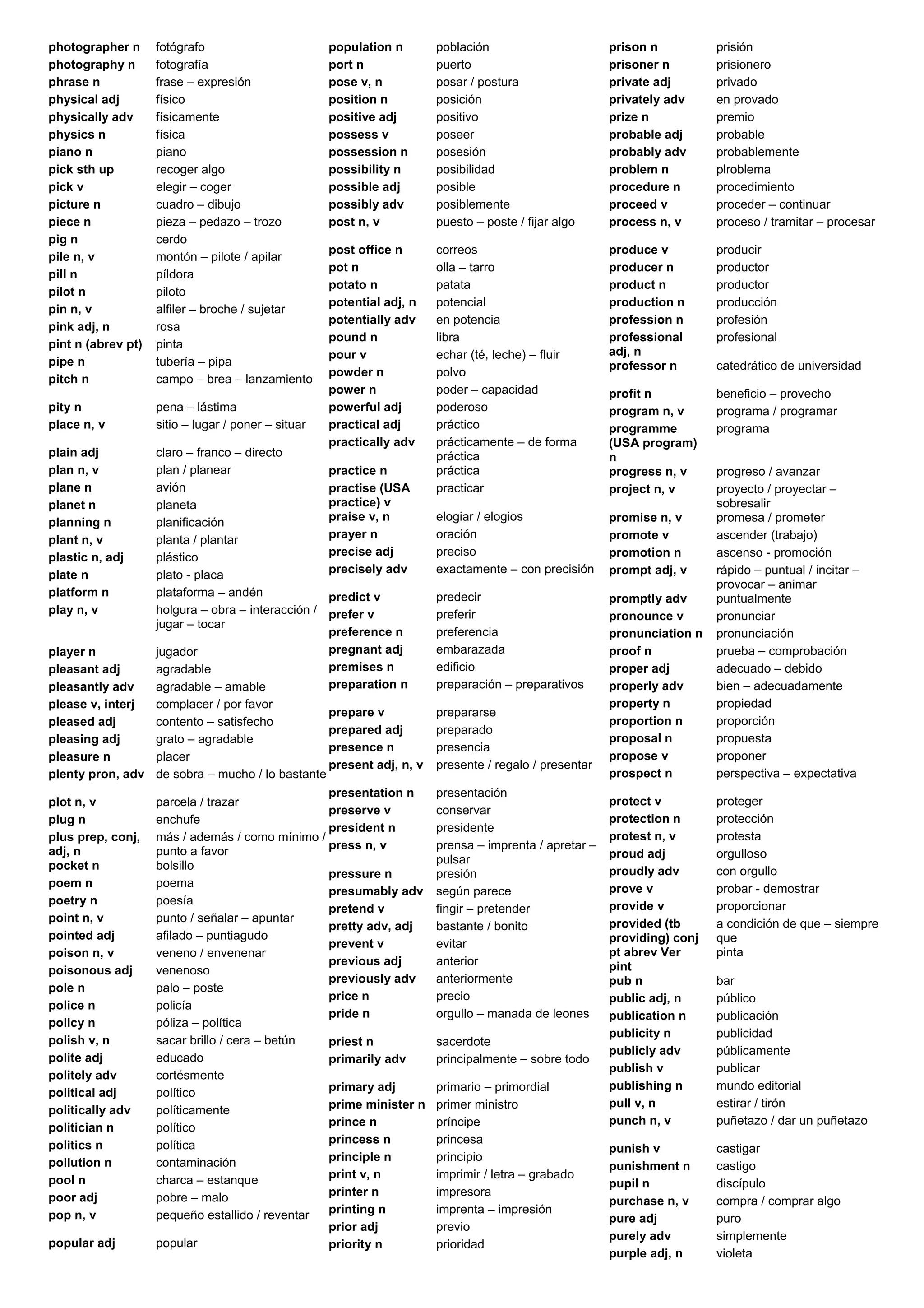 Las 3000 palabras mas importantes en ingles | PDF
