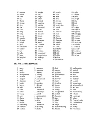 3000 most commonly used words in the english language | DOC