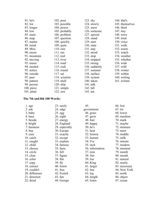 3000 most commonly used words in the english language | DOC