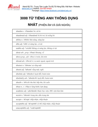 3000 TỪ TIẾNG ANH THÔNG DỤNG NHẤT.docx