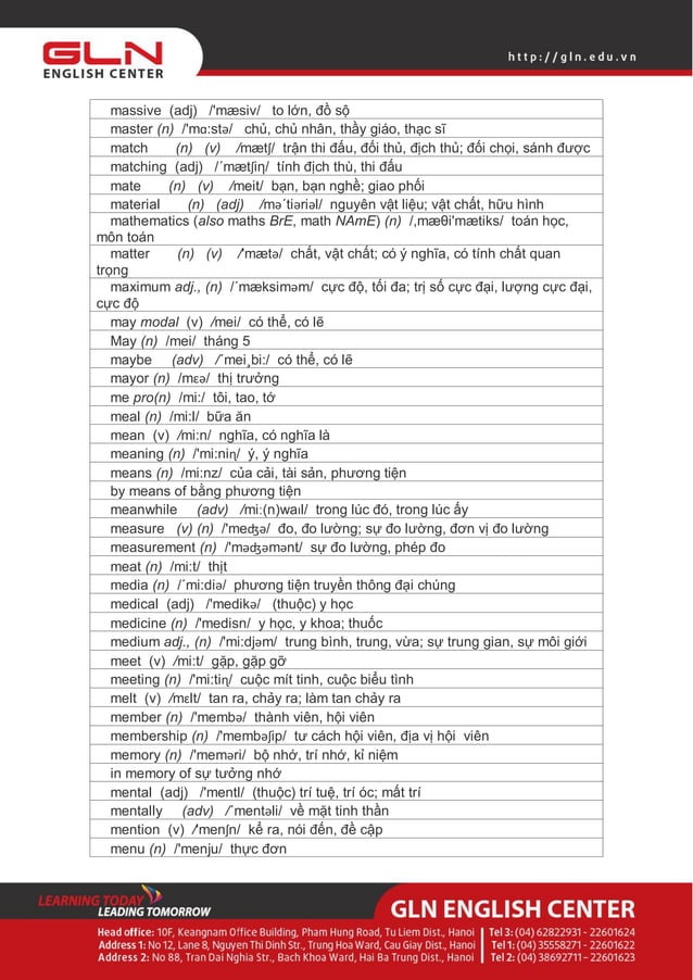 3000 tu phien am va giai nghia[gln.edu.vn] | PDF