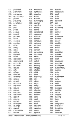 3000 words for pronounciation | DOC