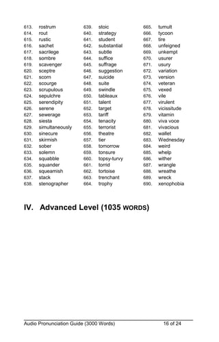 3000 words for pronounciation | DOC