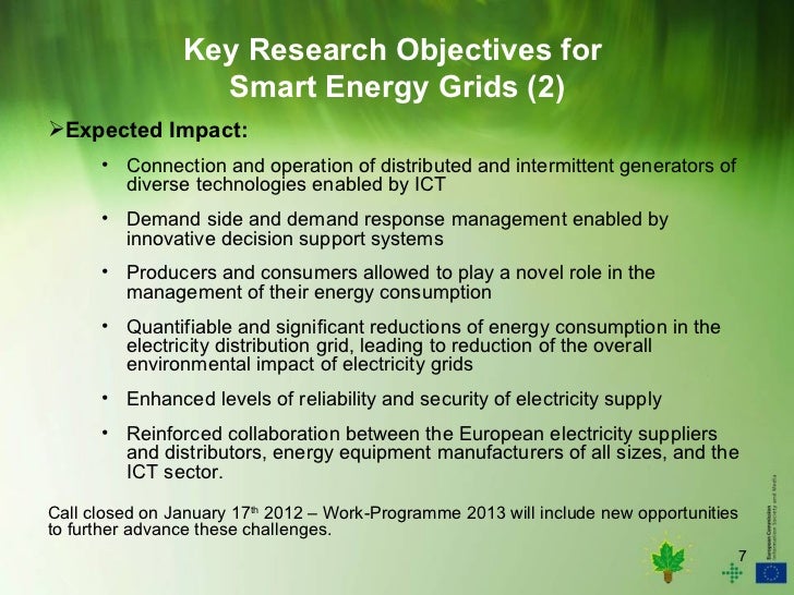 Europe 2014-2020: smart grid (réseaux intelligents)