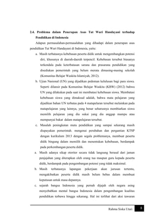 Penerapan Asas Tut Wuri Handayani Sebagai Landasan Sejarah Pendidikan Nasional di Indonesia | PDF