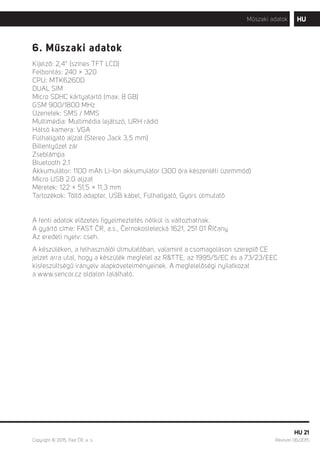 Gombos telefon Element P020 | PDF