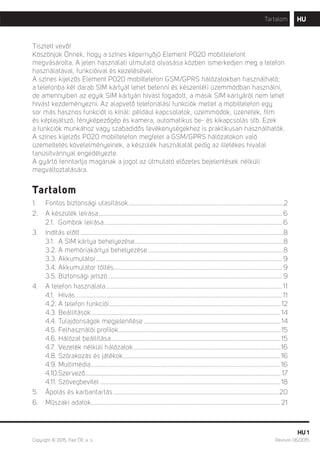 Gombos telefon Element P020 | PDF