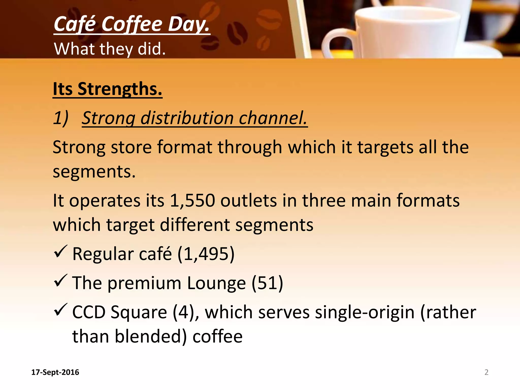 Starbucks V/s CCD on Marketing Stratgies | PPTX