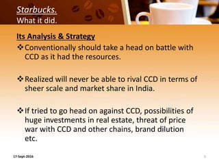 Starbucks V/s CCD on Marketing Stratgies | PPTX