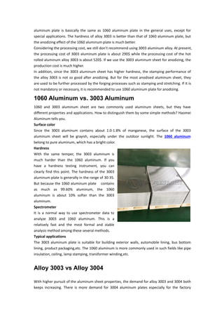 3003 Aluminum Properties | PDF