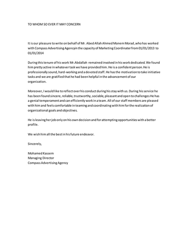 Compass Recommendation | DOCX