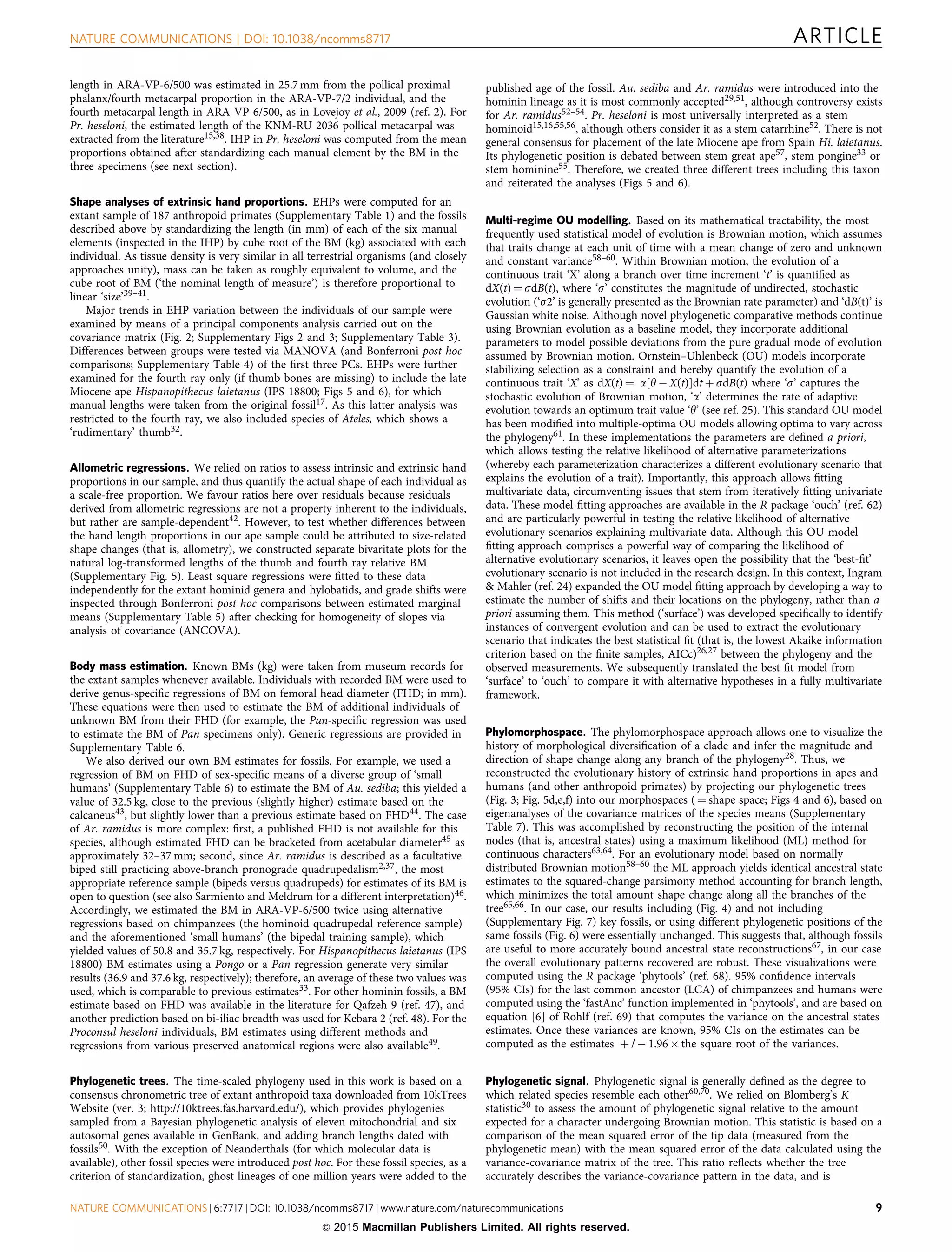 The evolution of human and ape hand proportions | PDF