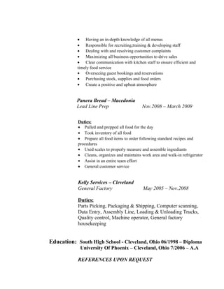 Ronald Resume | ODT | Business | Business and Finance