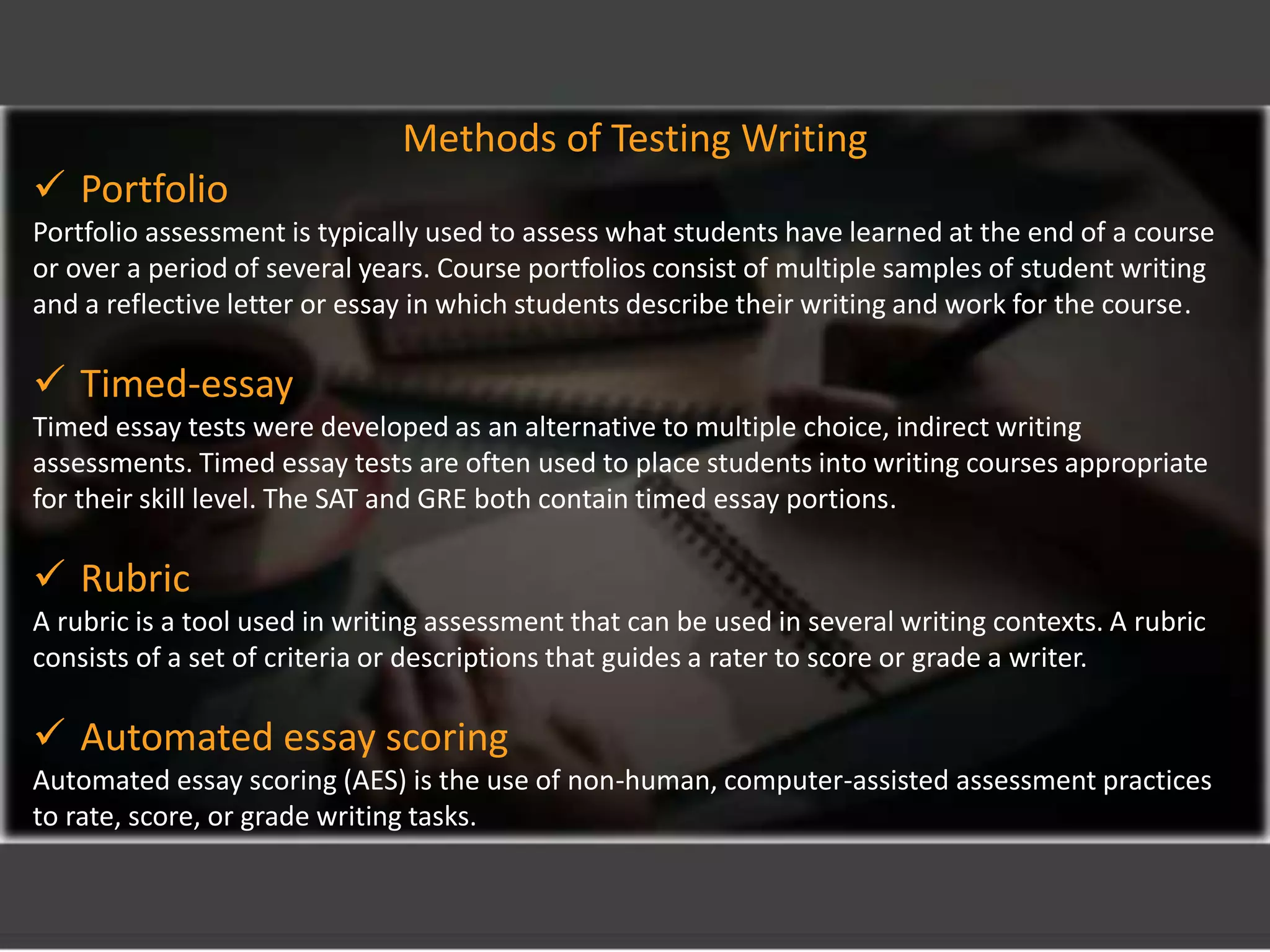 Testing Writing | PPT