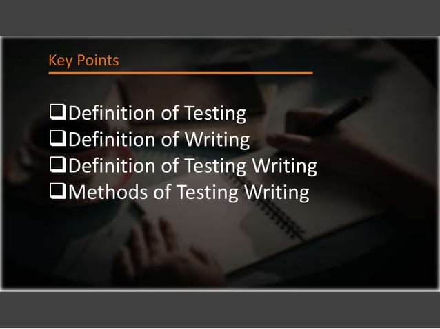 Testing Writing | PPT