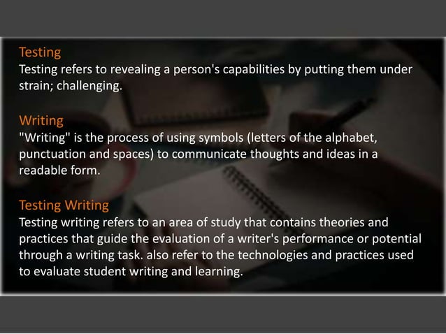 Testing Writing | PPT