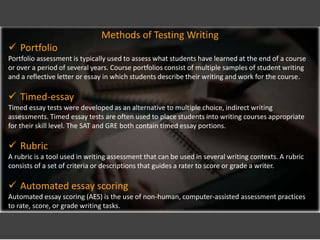Testing Writing | PPT