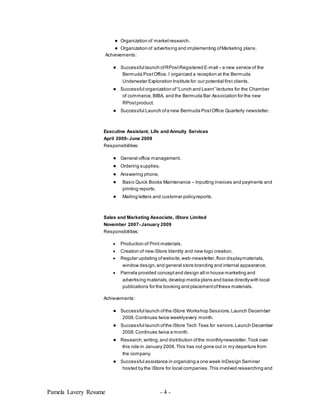 Pamela Lavery CV 2015 | DOCX | Consumer Banking | Personal Finance