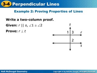 3008 perpendicular lines an theoremsno quiz | PPT