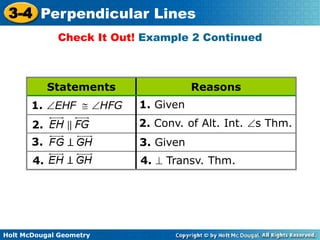 3009 perpendicular lines an theoremsno quiz | PPTX