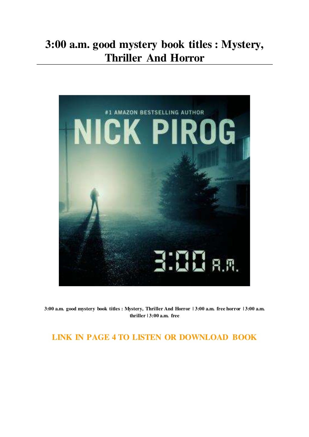3 00 A m Good Mystery Book Titles Mystery Thriller And Horror 3-00-a-m-good-mystery-book-titles-mystery-thriller-and-horror