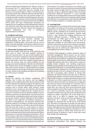 A Safe and Supportive Classroom | PDF