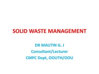 Solid Waste Management Methods | PPT
