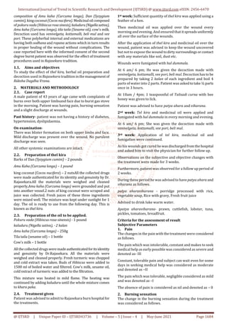Management of A Ruksha Dagdha Vrana by Treatment Procedures used in ...