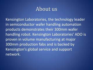 300mm FOUP Load Port Wafer Handling Robot | PPTX