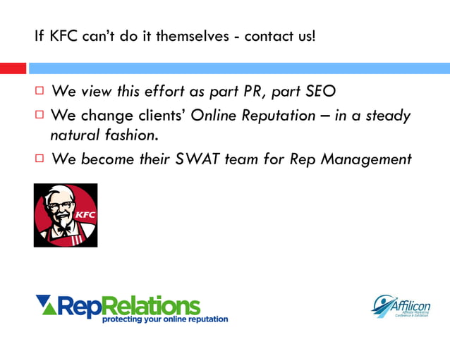 Reputation Management - KFC | PPT