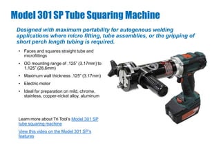 TriTool 300 Series Tube Squaring Machines | PPT