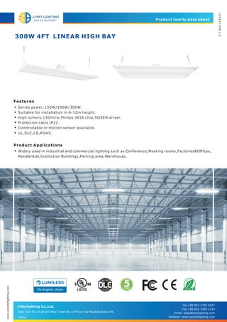 300 w 4f led linear high bay lighting fixtures-J-Ray Lighting | PDF