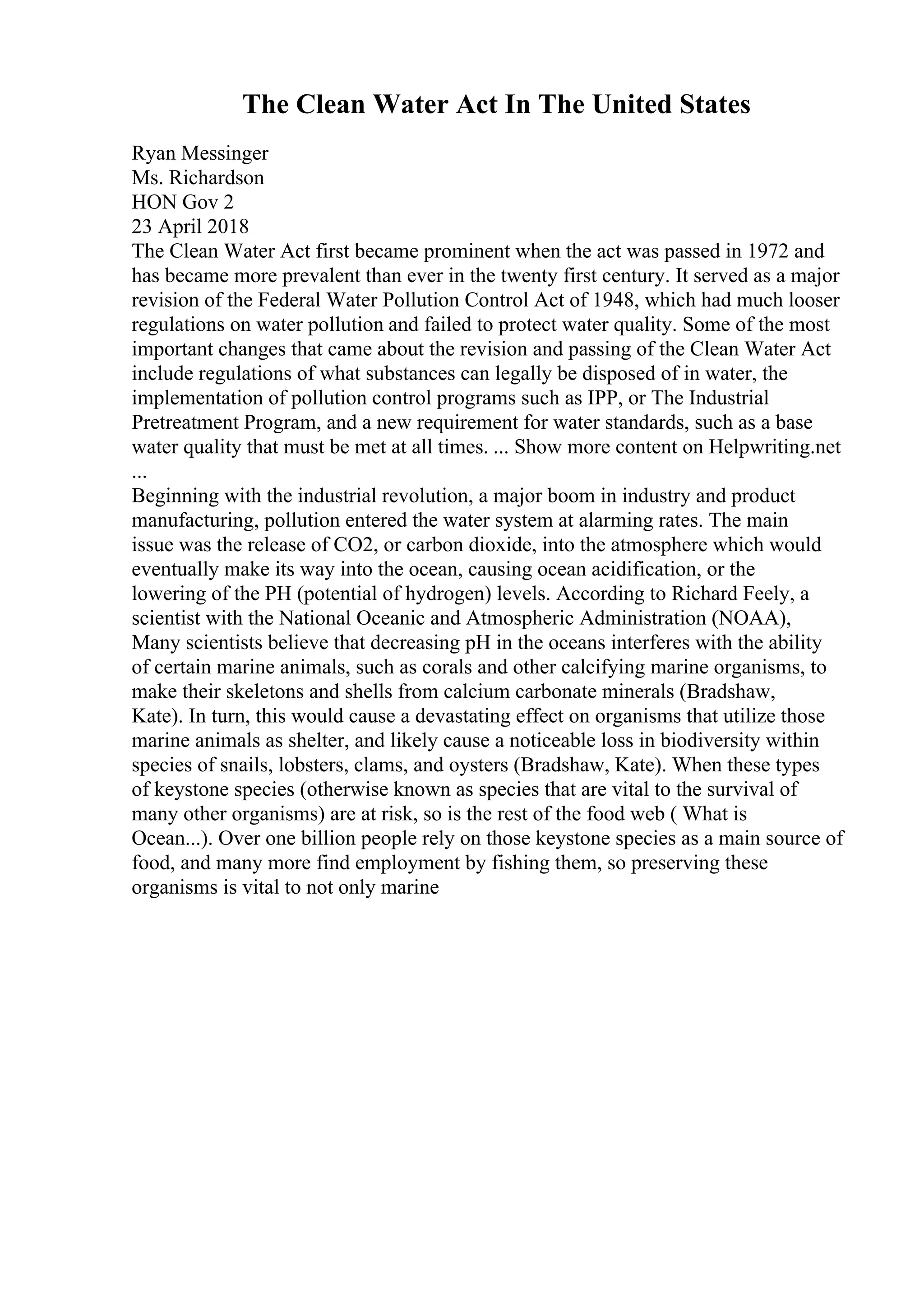 300 Word Essay Example | PDF